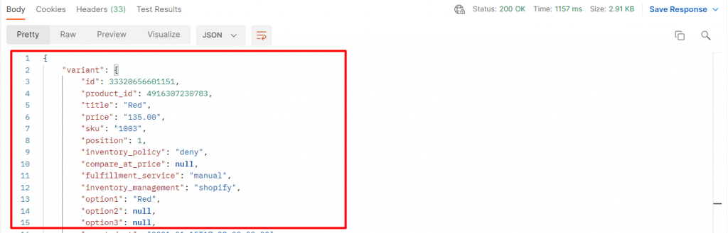 Shopify API 2025 - Retrieve inventory levels for the specified ...
