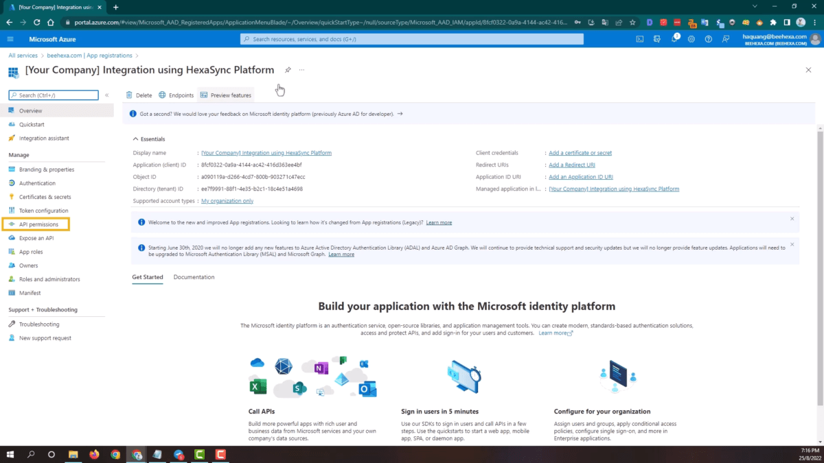 How to Register an Application in Azure Active Directory? - Microsoft User Guide - Beehexa